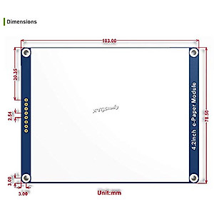 XYGStudy for Raspberry Pi/Jetson Nano/STM32 4.2 inch e-Paper E-Ink Display Module 400x300 Screen Interface SPI Compatible with 3.3V/5V MCU