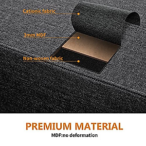 REAHOME 8 Drawer Dresser for Bedroom Chest of Drawers Closets Storage Units Organizer Large Capacity Steel Frame Wooden Top Living Room Entryway Office (Black Gray) YLZ8B5