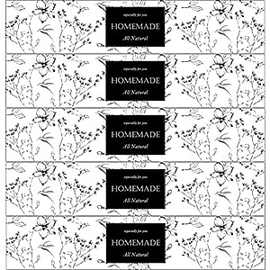 ZZYBIA Wrap Paper Tape for Homemade Soap Bar Handmade Products Horizontal Set 20pcs(H2- Black & White)