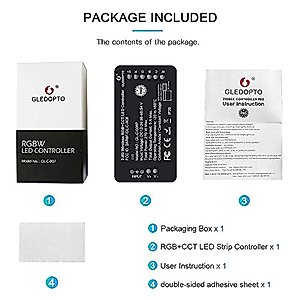 GLEDOPTO Zigbee3.0 RGBCCT LED Strip Controller Pro Alexa Voice/APP/Remote Control 16 Million Colors Changing Tape Light Controller Compatible with Amazon Echo Plus Tuya Smartthings