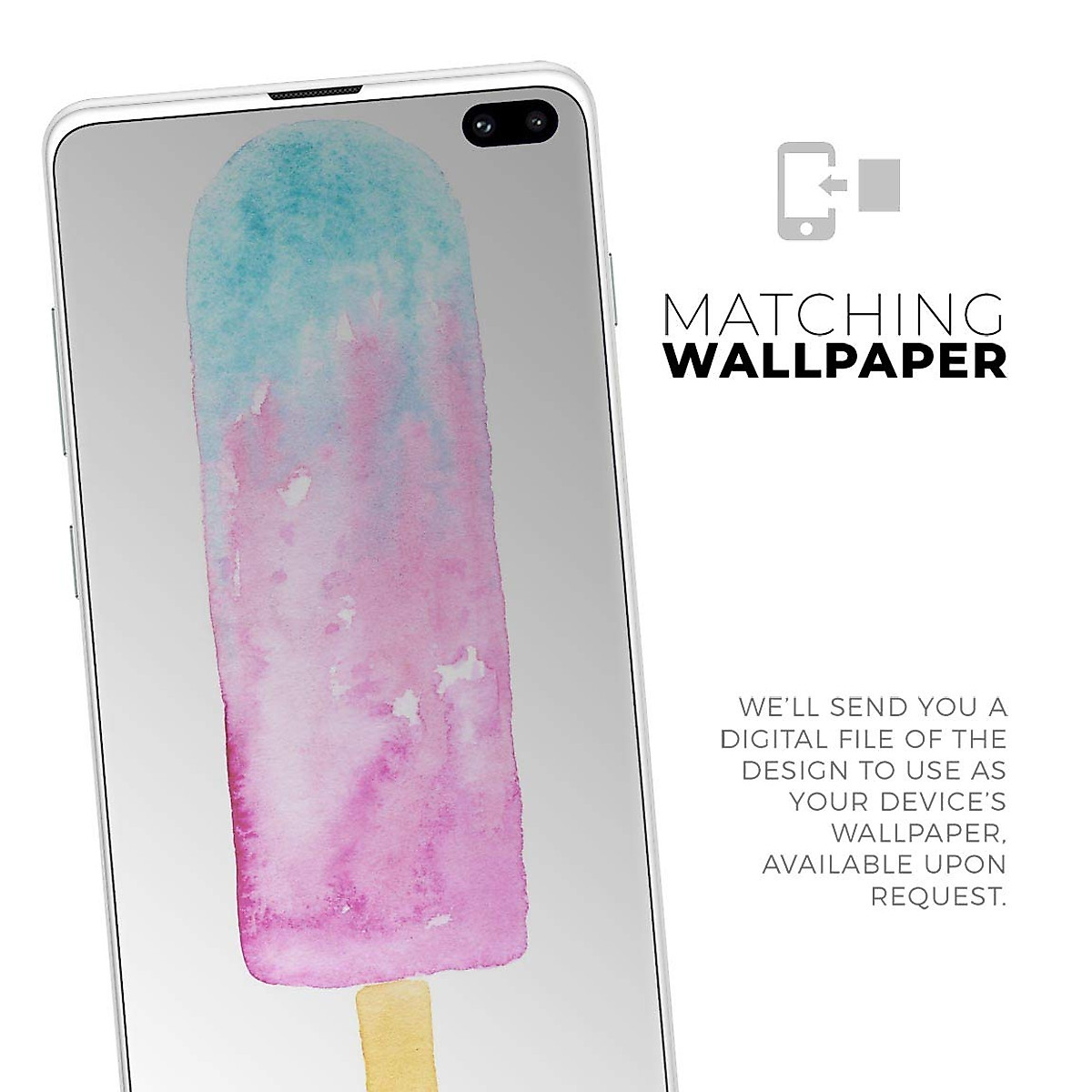 DesignSkinz Summer Mode Ice Cream v14 Protective Vinyl Decal Wrap Skin Cover Compatible with The Samsung Galaxy S20 (Screen Trim & Back Glass Skin)