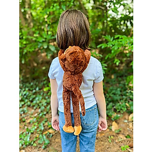 24-Inch Hanging Monkey Stuffed Animal – Monkey Toy With Specially Designed Ultra Soft Plush Feel For Kids - Hands And Feet Connect Together - Bring These Popular Monkeys Home To Boys & Girls Ages 3+