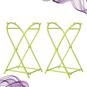 Luxshiny Desktop Stand 2pcs Garbage Bag Rack Plastic Frame Kitchen Garbage Bag Storage Rack Folding Garbage Shelf Bag Fixing Bracket Portable Hamper Stand for Bathroom Kitchen Green Hanger Hooks