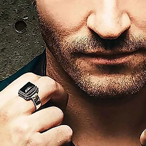 Lucifer Morningstar Ring 925 Sterling Silver, Black Onyx Turkish Ring for men and women (9)