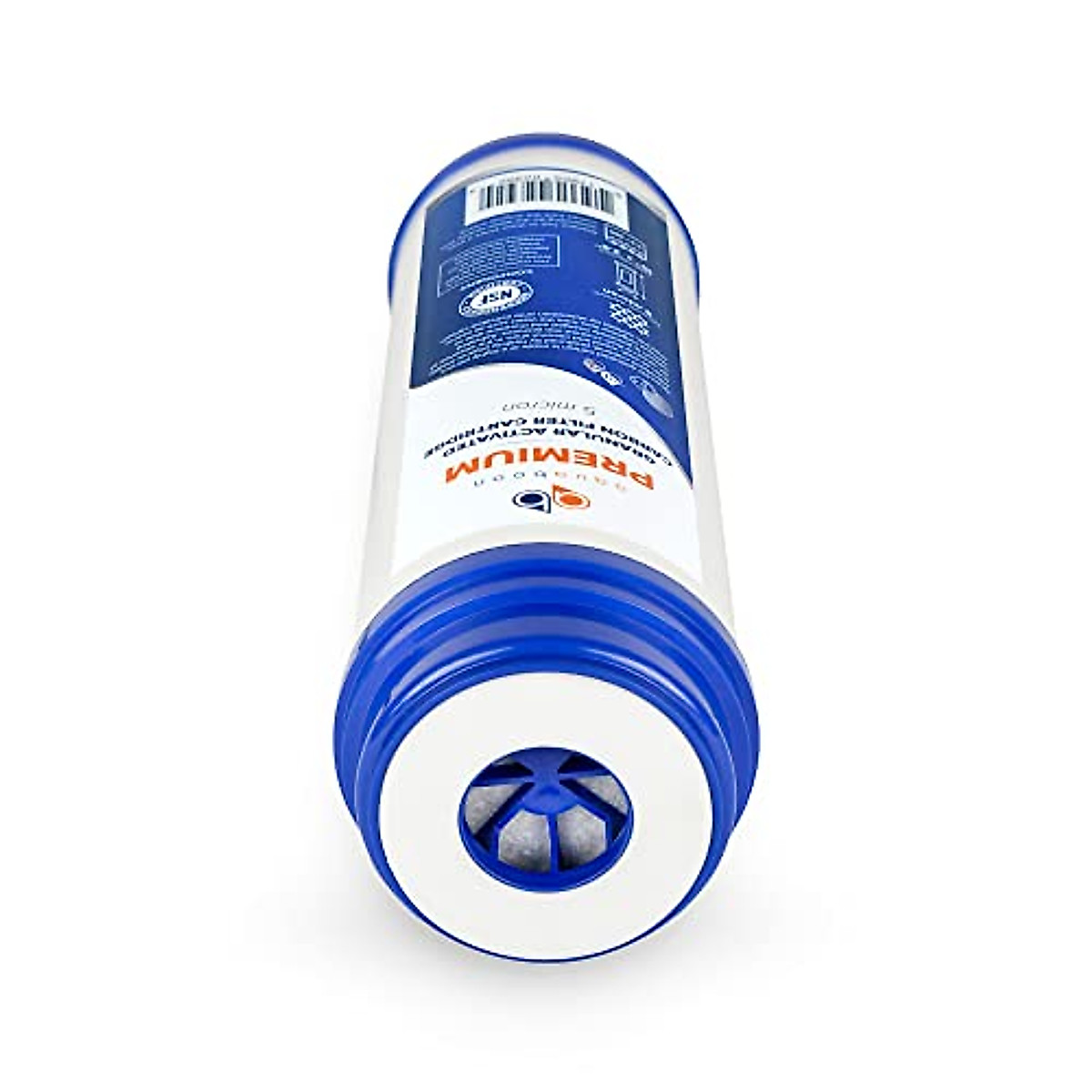 Aquaboon Premium 5 Micron 10" x 2.5" Coconut Shell Granular Activated Carbon (GAC) Water Filter Replacement Cartridge, 6 Pack