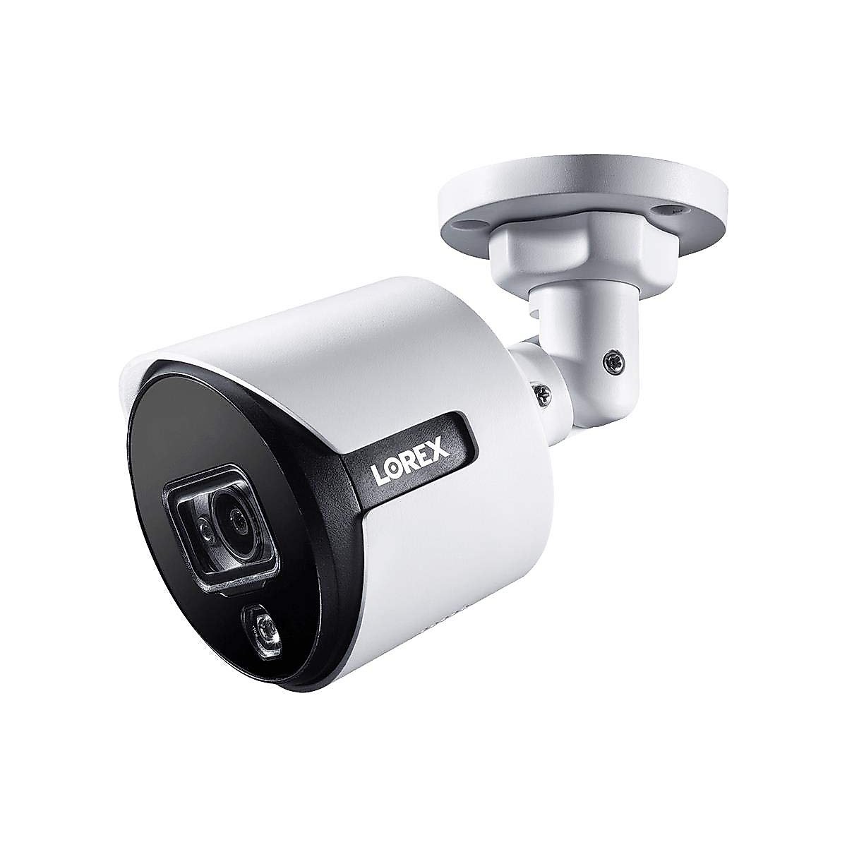 Lorex C881DA 4K Ultra HD Analog Active Deterrence Security Bullet Camera with Color Night Vision, 135ft IR NV, IP67, Works with D841, D861, D862, D871B, LHV5100, Camera Only, White, 4PK(M.Refurbished)