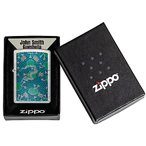 Zippo John Smith Gumbula Snake & Turple Design Street Chrome Pocket Lighter