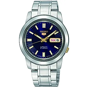 SEIKO Men's SNKK11 5 Stainless Steel Blue Dial Watch