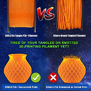 SUNLU PLA+ Filament 1.75mm 10KG PLA Plus 3D Printing Filament for 3D Printer & 3D Pens Tolerance Accuracy +/- 0.02 mm, 11x1KG (10 Colors)