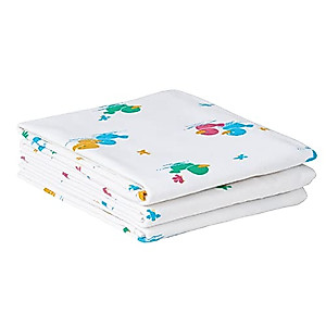 Medline Duck Print Baby Blanket, Classic Design, 100% Cotton, Soft, Cuddly, Swaddling, 30" x 40", 3 Count