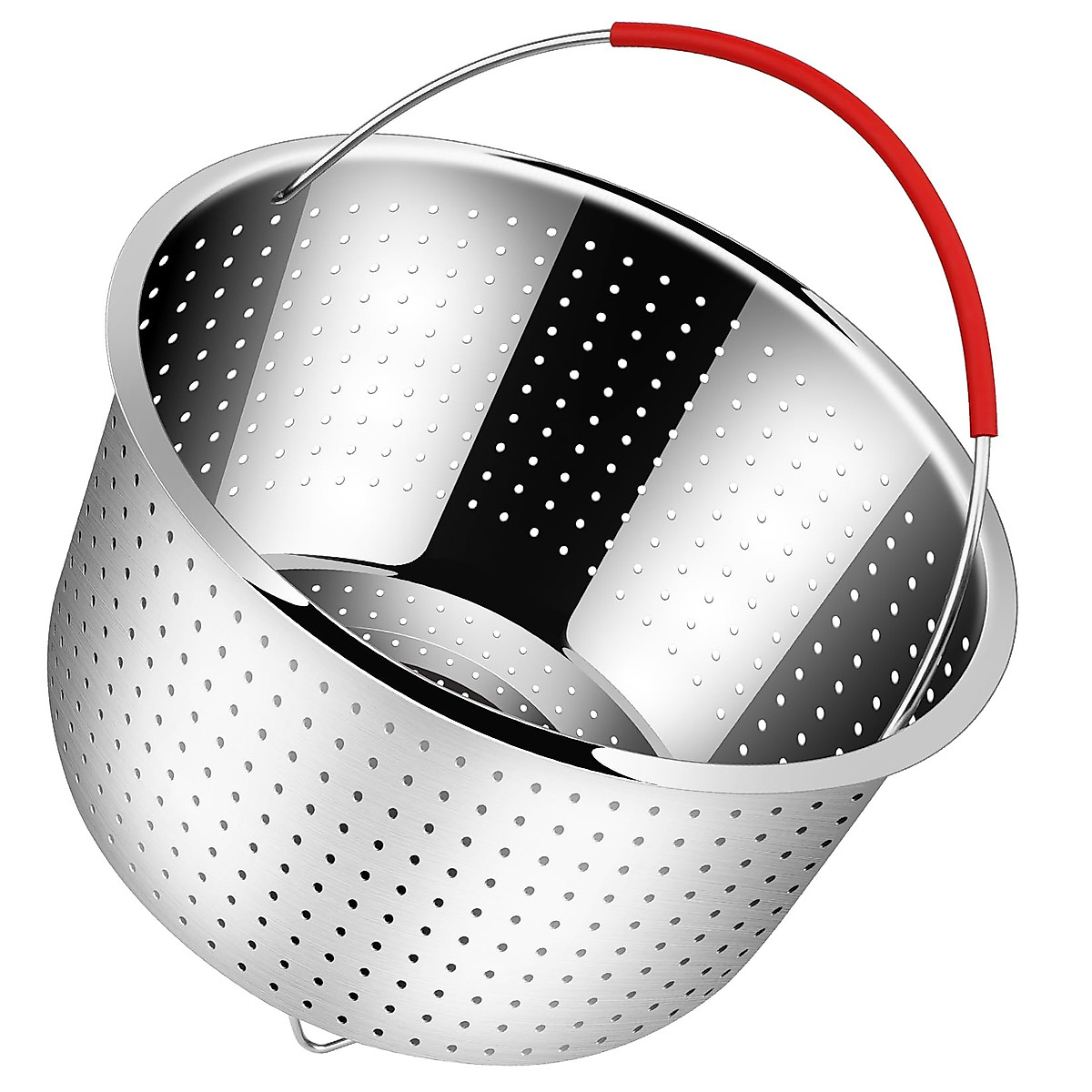 REDANT Steamer Basket for Instant Pot Accessories 8 qt, Pot Strainer Steamer for cooking, Steam Basket Stainless Steel Steamer Insert for Vegetables, Egg, Pasta (Free 2 Pcs silicone gloves), 8 Quart