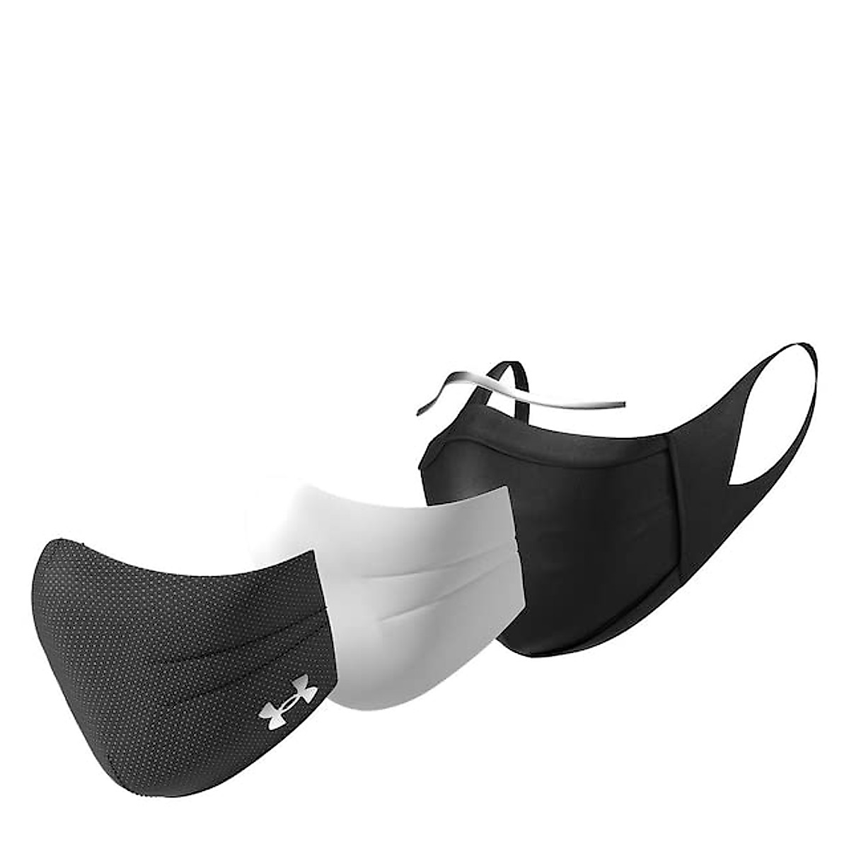 Under Armour unisex Sports Mask, Black (001)/White, Medium/Large