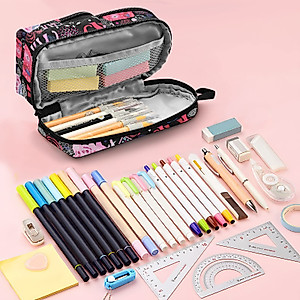 Elephants Pencil Case Big Capacity Pencil Pouch for Girls Boys Large Storage Pen Case for Middle High School College Office Student Women Adult Teen