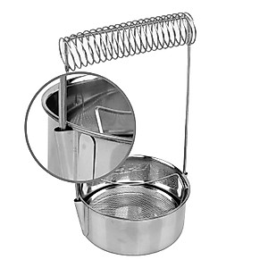 Paint Brush Holder, Stainless Steel Paint Brush Cleaner Detachable Brush Washer Portable Pen Case for Student Art School