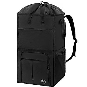 WELIDAY Laundry Backpack Bag, Extra Large 2 in 1 Laundry Basket for College Dorm, Apartment, Travel, Freestanding laundry bag with Adjustable Shoulder Straps and Multi-pockets