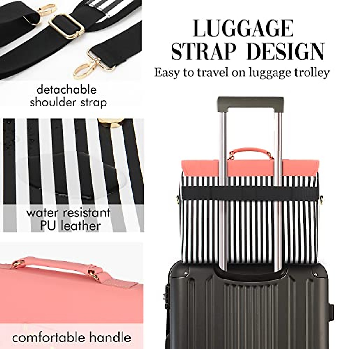 Kamlui Laptop Bags for 15.6-Inch Women Computer Bag PU Leather Waterproof Carrying Cute Work Shoulder Messenger Laptop Sleeve Case for, Macbook Pro Air HP Lenovo Dell