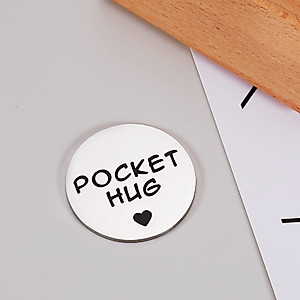 Inspirational Gifts for Women Men Pocket Hug Token for Friends Long Distance Relationship Gifts Blue Collar Gifts for Men