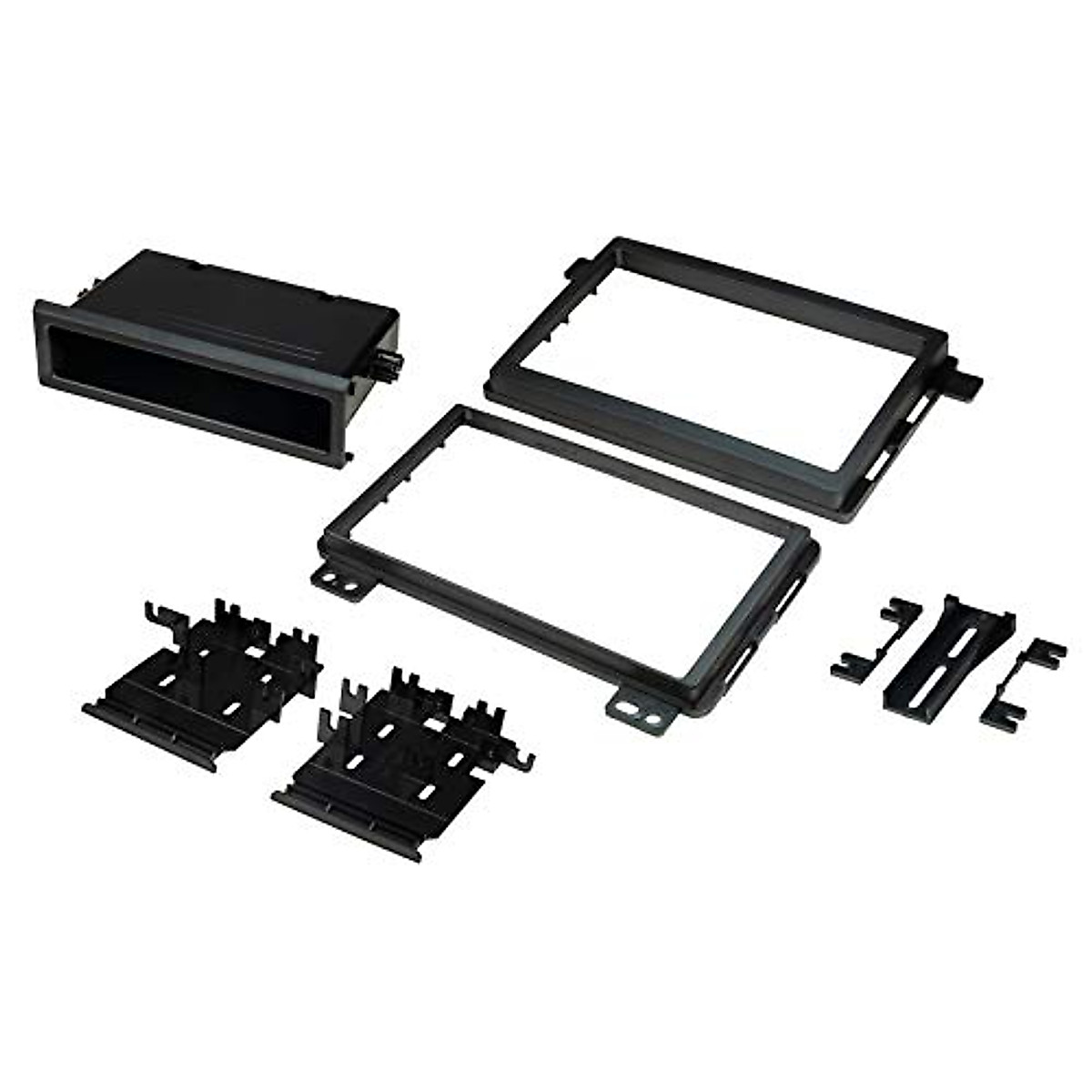 Scosche FD3090B Compatible with Select 1995-2016 Ford, Mercury, Lincoln and Mazda Double DIN & DIN+Pocket Dash Kit Black