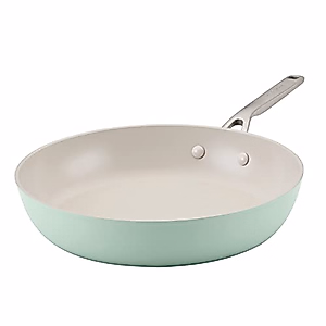 KitchenAid Hard Anodized Ceramic Nonstick Frying Pan/Skillet, 12.25 Inch, Pistachio