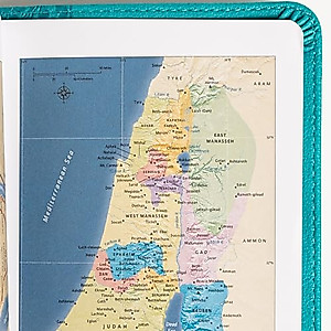 NASB Compact Reference Bible, Teal LeatherTouch, Red Letter, Presentation Page, Cross-References, Full-Color Maps, Easy-to-Read Bible Karmina Type