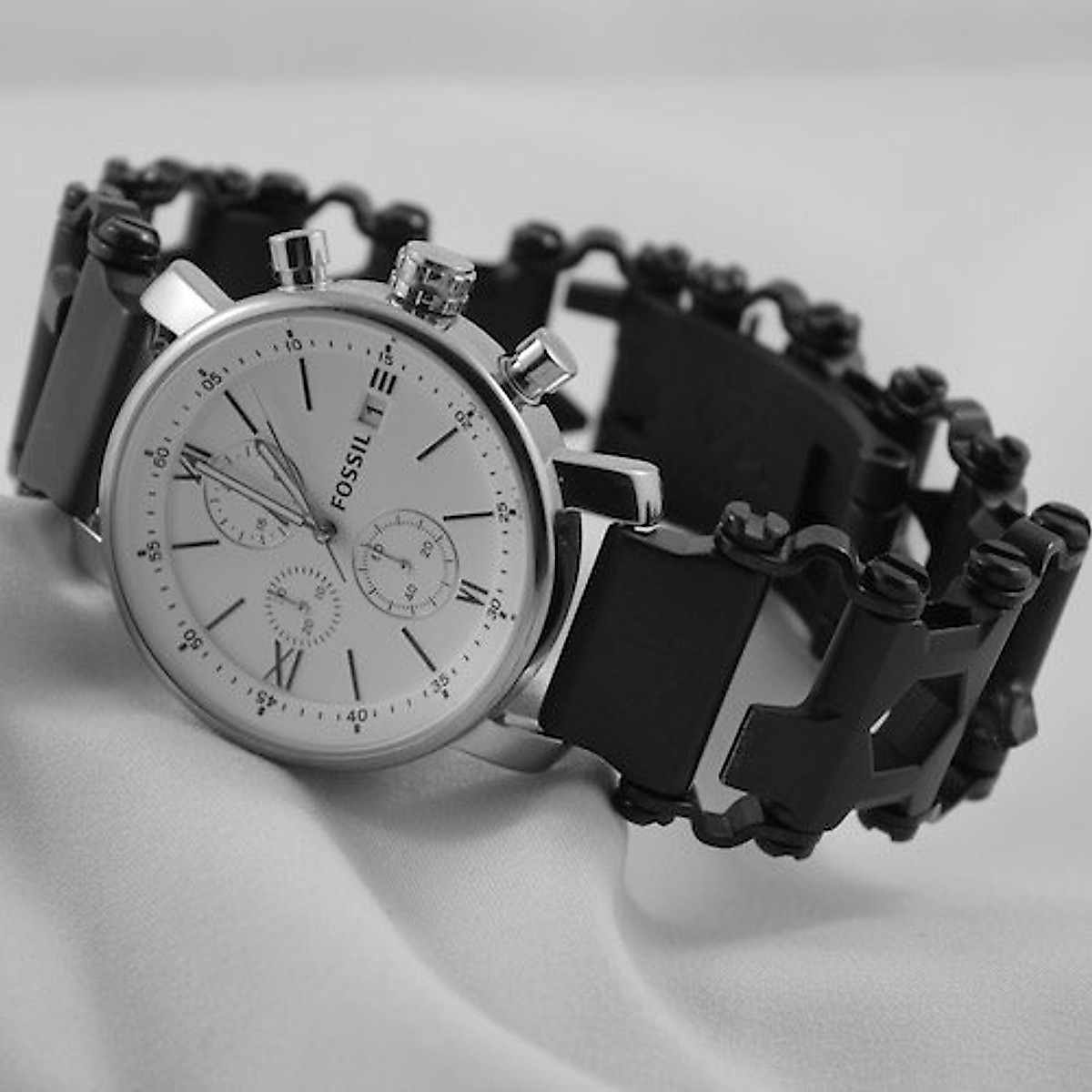 BestTechTool watch adapter compatible with LEATHERMAN TREAD and compatible with GARMIN watch (vivoactive 4/Darth Vader/First Avenger, Black-TREAD LT)