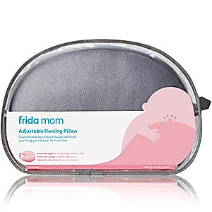Frida Mom Adjustable Nursing Pillow | Customizable Breastfeeding Pillow for Mom + Baby Comfort with Back Support, Adjustable Wrap Around Waist Strap, Pockets for Heat Relief