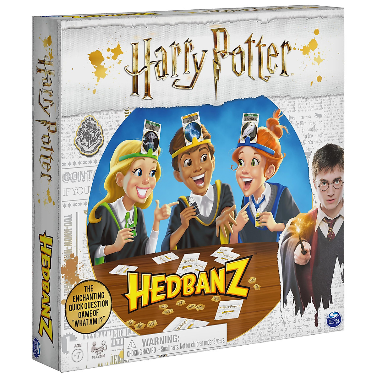 Hedbanz, Harry Potter Card Game 2019 Edition Gift Toy Merchandise Family Board Game Based on the Wizarding World Books & Movies, for Adults and Kids Ages 7 and Up