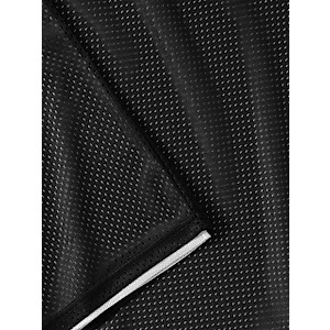 Ma Croix Mens Reversible Mesh Basketball Jersey Quick Drying Sleeveless Tank Top Active Made in USA (Large, 1ih05_Black)