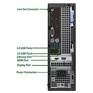 Dell OptiPlex 7040 Small Form Computer Desktop PC, Intel Core i5-6500 3.20GHz Processor, | 16GB Ram, 256GB SSD | HDMI, AMD Radeon RX-550 4GB Graphics, Wireless WiFi, Windows 10 (Renewed)