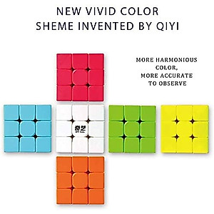 QY Toys Warrior W Speed Cube 3x3- Stickerless Magic Cube 3x3x3 Puzzles Toys (56mm), The Most Educational Toy to Effectively Improve Your Child's Concentration, responsiveness and Memory…