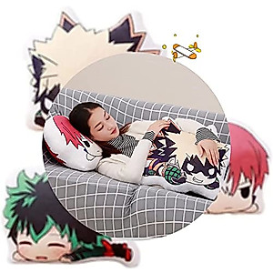 My Hero Animation Plush Throw Pillows Bakugou Plushie Throw Anime Cartoon Bed Sofa Decorative Pillows Fans Gift Cosplay 35cm/13.7 Inch -A