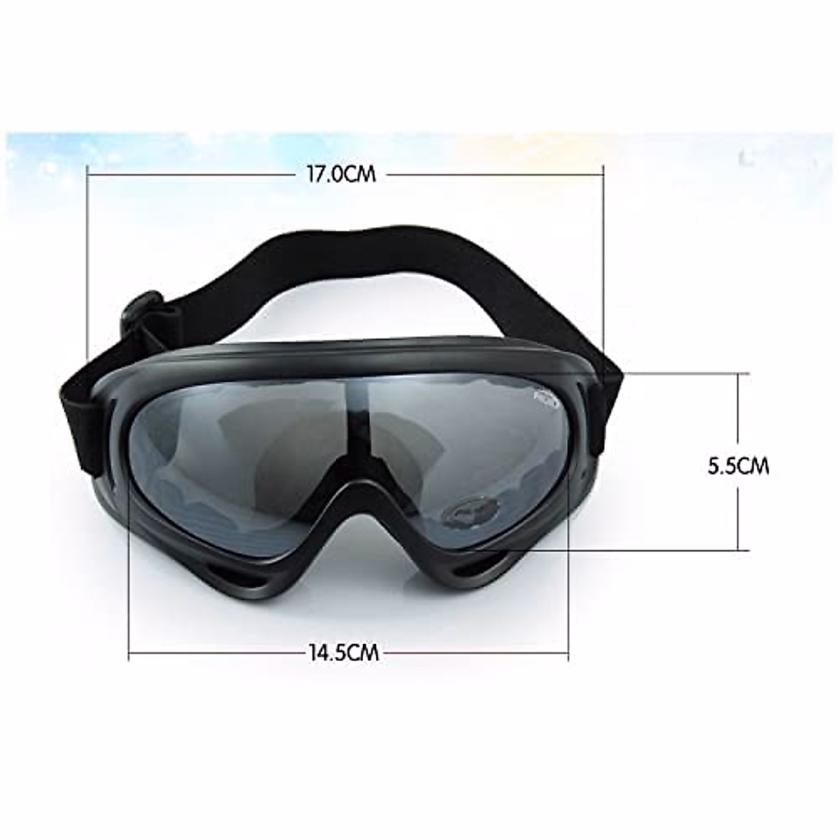 ARMADIO Ski Goggles, Motorcycle Goggles, Snowboard Goggles Anti-UV Anti-Scratch Dustproof Safety Goggles for Men Women Kids- 7PACK (7PACK X400)