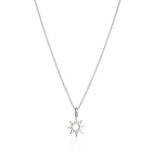 Dogeared Reminders- "Good Vibes Only" Sterling Silver Sun Charm Necklace, 16"+2" Extender