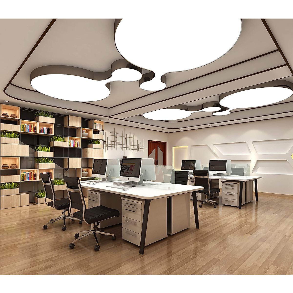 2xhome Black Modern Ergonomic Executive Mid Back PU Leather No Arms Rest Tilt Adjustable Height Wheels Cushion Lumbar Support Swivel Office Chair Conference Room Home Task Desk Armless