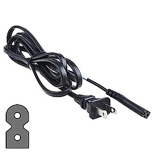 Xzrucst 6Ft 2 Prong Polarized Power Cord for Arris Router Modem; Vizio Sharp Sanyo Emerson TV; Sony Playstation 1 2 PS1 PS2 XB DC Console System; Bose Companion 3 5 Speaker Audio System AC Wall Cable