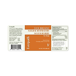 2024 Everpath Upgraded Respiratory Support for Dogs - 2 Fluid Ounces/60mls | Made in The USA | Boosts Immune Support & Healthy Breathing | Enhances Respiratory Function | Natural Solution for Pets