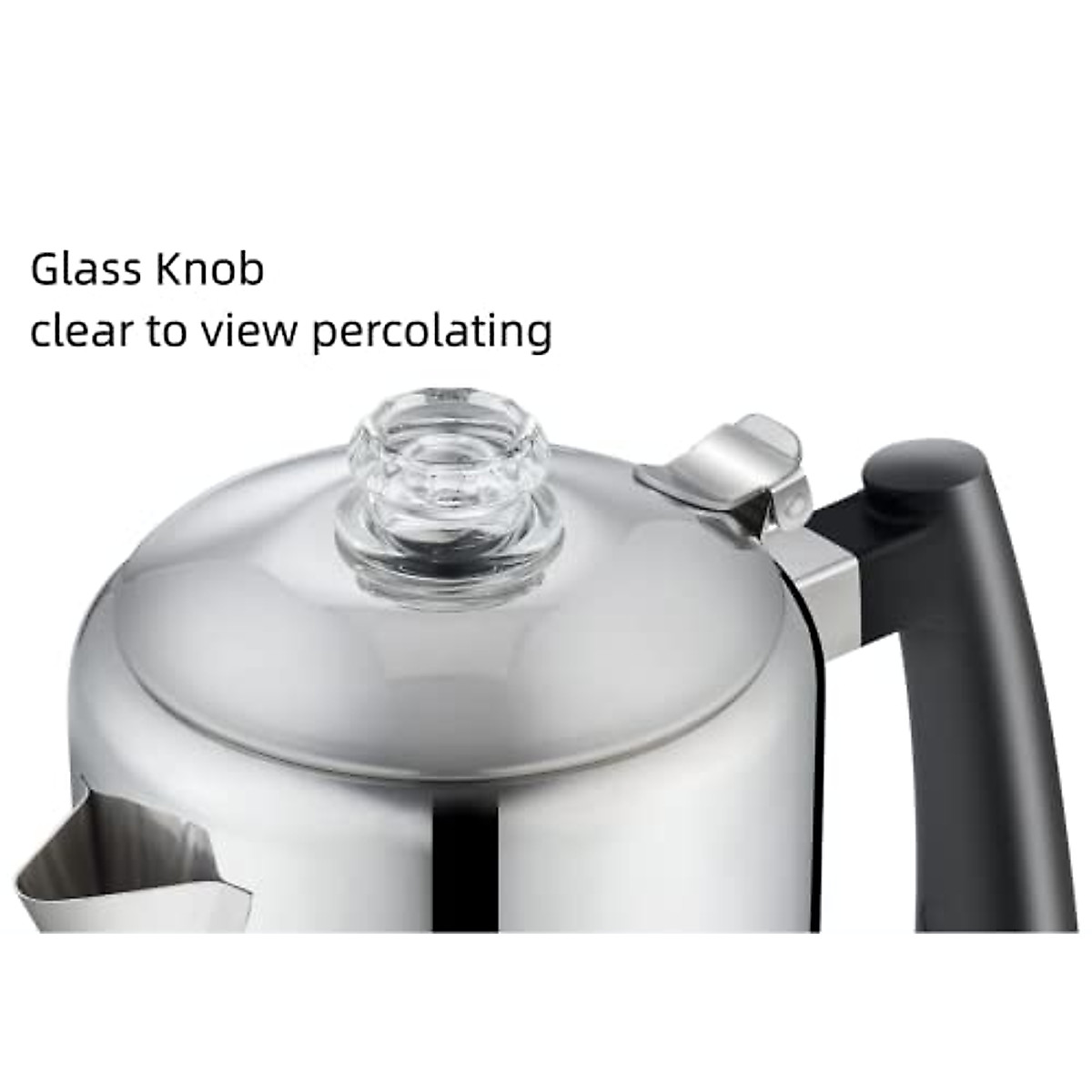 Cook N Home 8-Cup Stainless Steel Stovetop Coffee Percolator Pot Kettle, Tea