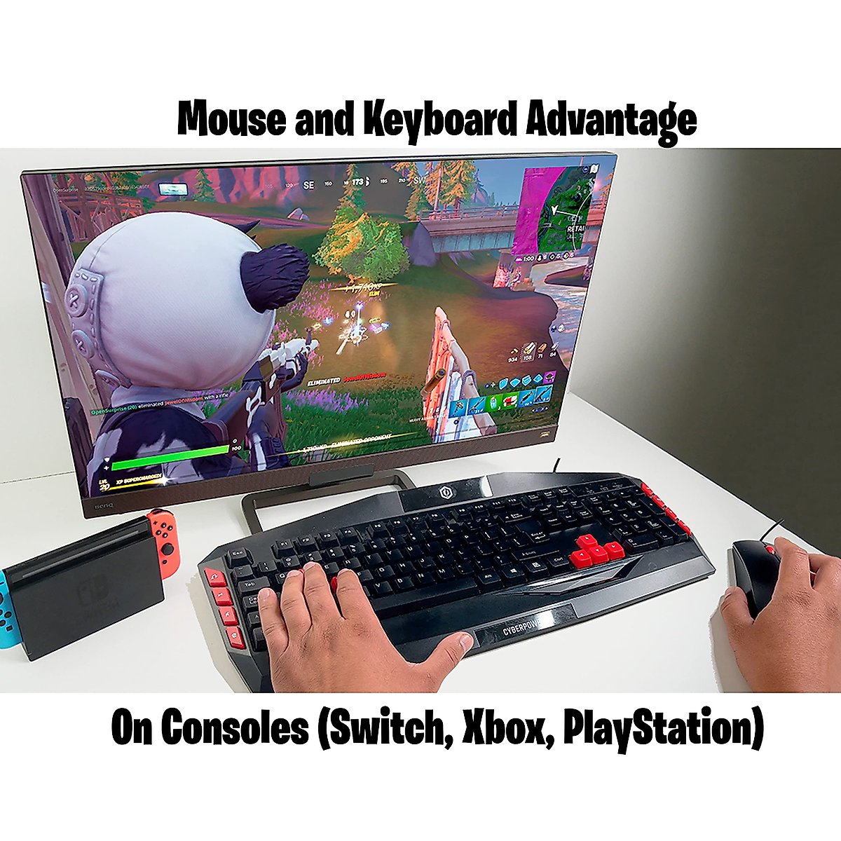 Keyboard and Mouse Converter Adapter for Nintendo Switch, Switch LITE, Series X/S, Xbox One, PS4 and PS3, Connect Keyboard and Mouse to Your Console
