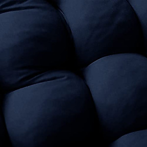 Srutirbo High Back Rocking Chair Cushion Indoor Outdoor 47”x19” Rocking Chair Pads Lounge Chair Cushion, Soft Recliner Cushion Not-Slip Patio Garden Chaise Lounger Cushion with Strap (Navy Blue)
