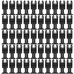 50 Pcs Oscillating Tool Blades, Professional Universal Oscillating Saw Blades, Wood Multitool Blades, Quick Release Durable Oscillating Tool, Multi Tool Blades Fit All Models (44mm)