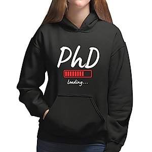 Phd Loading humor design Black and Muticolor Unisex Hoodie