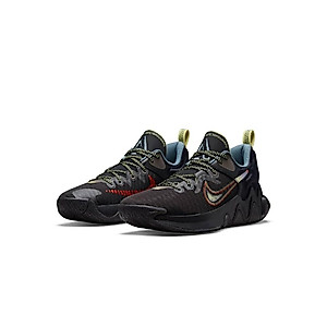 Nike Men's Giannis Immortality Athletic Basketball Shoes, Black/Limelight/Ozone Blue, 11