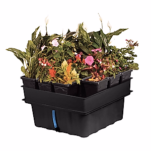 Hydrofarm MGSYS Hydroponic Megagarden Ebb & Flow System in a 22" x 22" x 10" size Container,Black