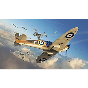 Airfix Model Airplane Kit Gift Set - A05126A Supermarine Spitfire Mk.Ia, Plastic Plane Model Kits for Adults & Kids 8+, Skill Level 3, 1:48 Scale WW2 Military Aircraft Models Gifts
