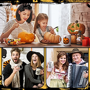 Lallisa 4 Pieces Halloween Mug Set Halloween Coffee Mug 15oz Halloween Mugs Pumpkin Mug Ghost Mug Fall Coffee Mugs Gift for Kids Women Men Thank You Gifts Fall Decoration for Kitchen Office Home