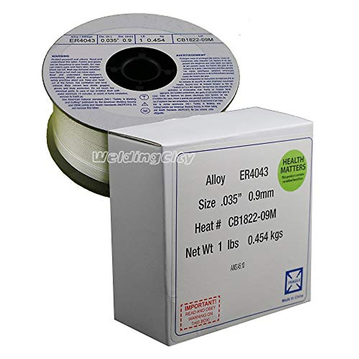 WeldingCity 5 Rolls of ER4043 Aluminum MIG Welding Wire 1-Lb Spool 0.035" (0.9mm) | Pack of 5