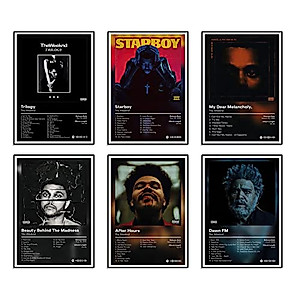 Facdem Weeknd Poster The Music Album Cover Posters Print Set of 6 Room Aesthetic Canvas Wall Art for Girl and Boy Teens Dorm Decor 8x10 inch