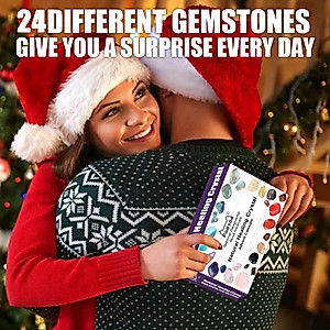 PAOSOD Healing Crystal Advent Calendar 2022 - 24 Pcs Christmas Novelty Toy Set - 2023 New Year 24 Days Countdown Board Game-Christmas Countdown Calendars for Christmas Home Garden Decoration