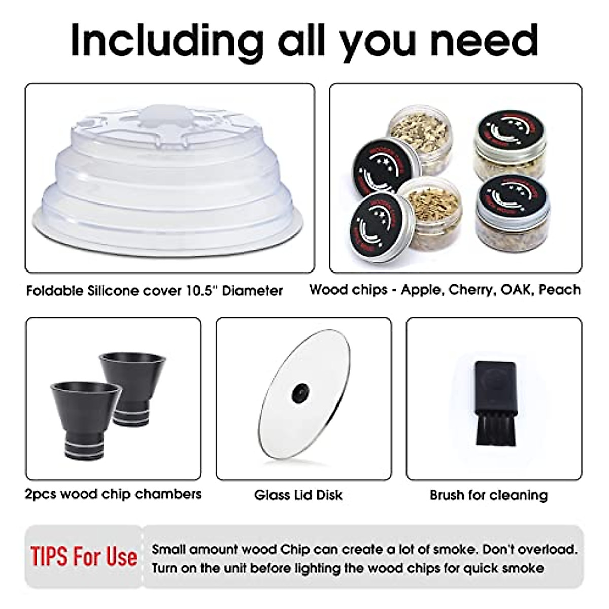 Safer-US Design Smoking Gun Pro + Dome and Cup Lid Making Smoke Flavor Meat Veggies Drinking in Few Seconds-Gift Box and Storage Packing
