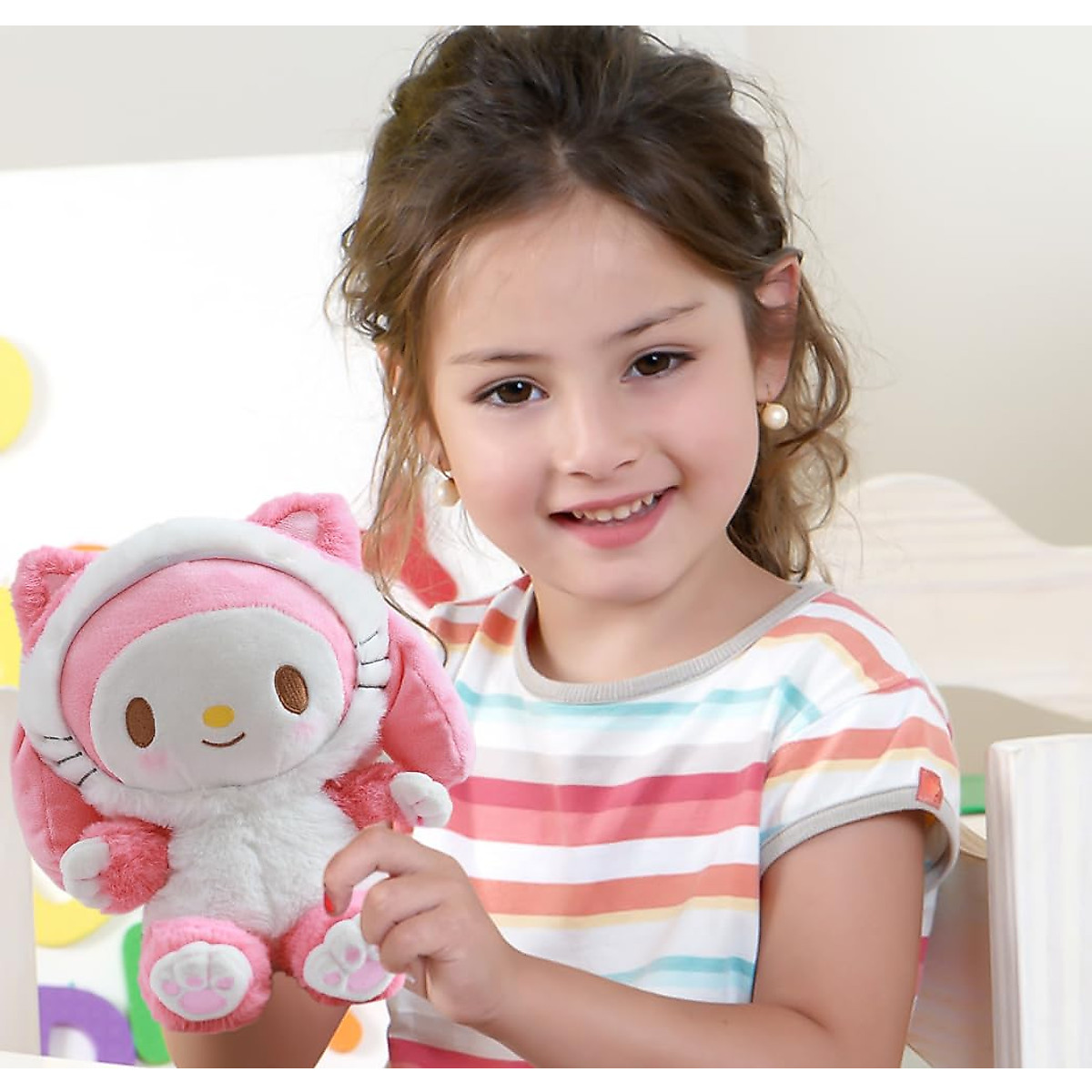 Kitty Melody Character Plush Toys Cute Plush Toys Kawaii Cat Stuffed Anime Plush Pillow for Birthday Valentine's Day Plush